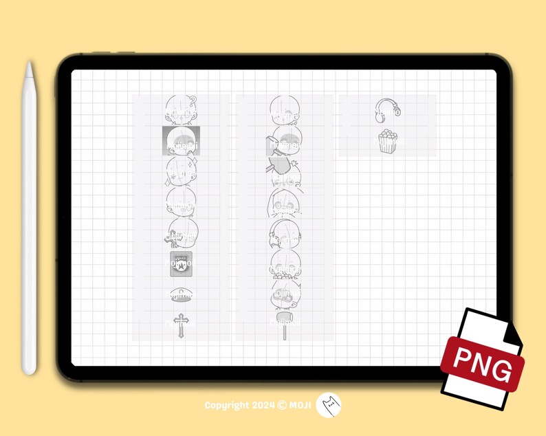 50 Chibi Emote Bases (ver.2) PNG, Anime Figure, Brushes, Twitch Emotes ...