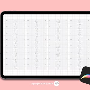 50 Chibi Full Body (ver.2) Stamps for Procreate, Chibi Character Brush ...