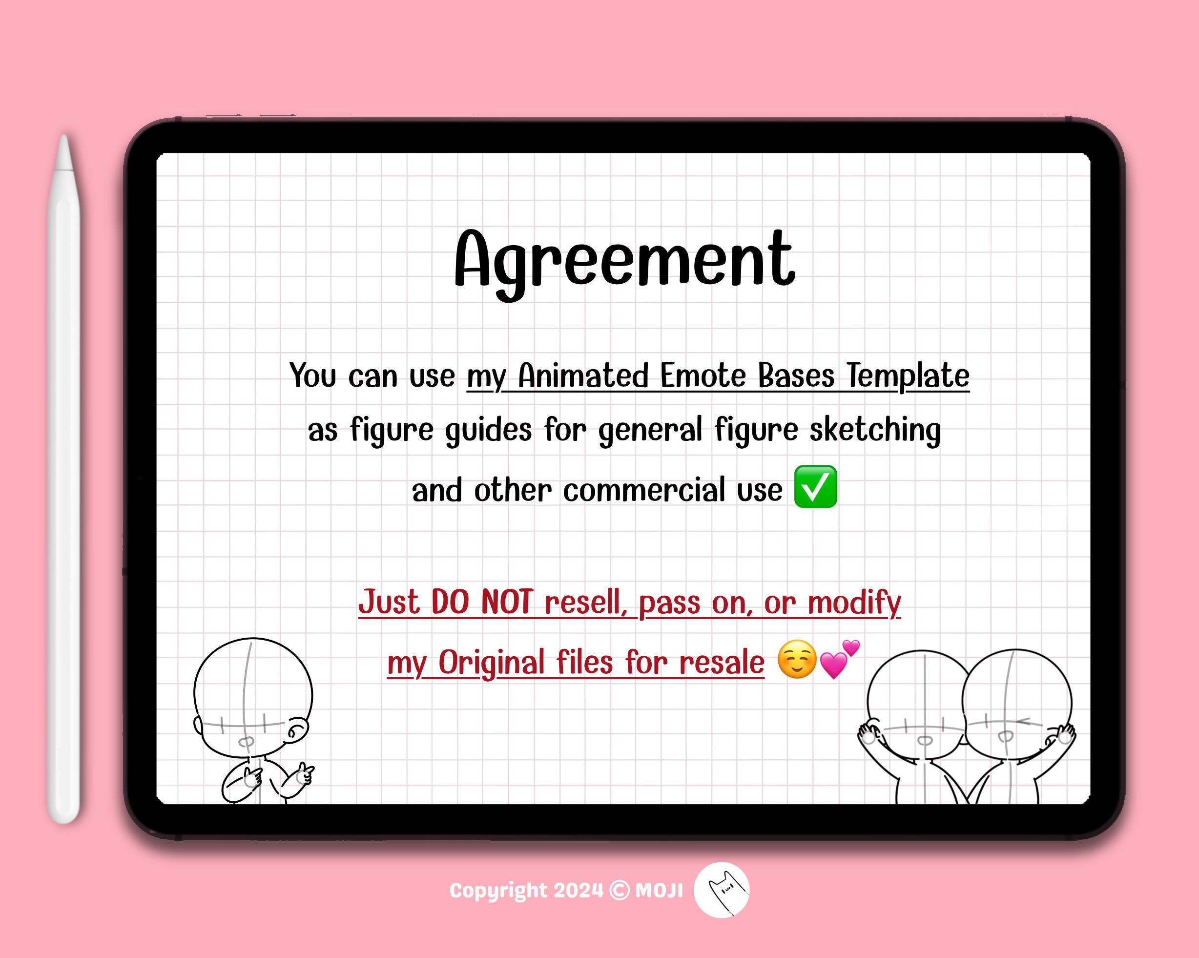 Couple Animated Emote Bases Template V.1 in Procreate and PSD Format ...