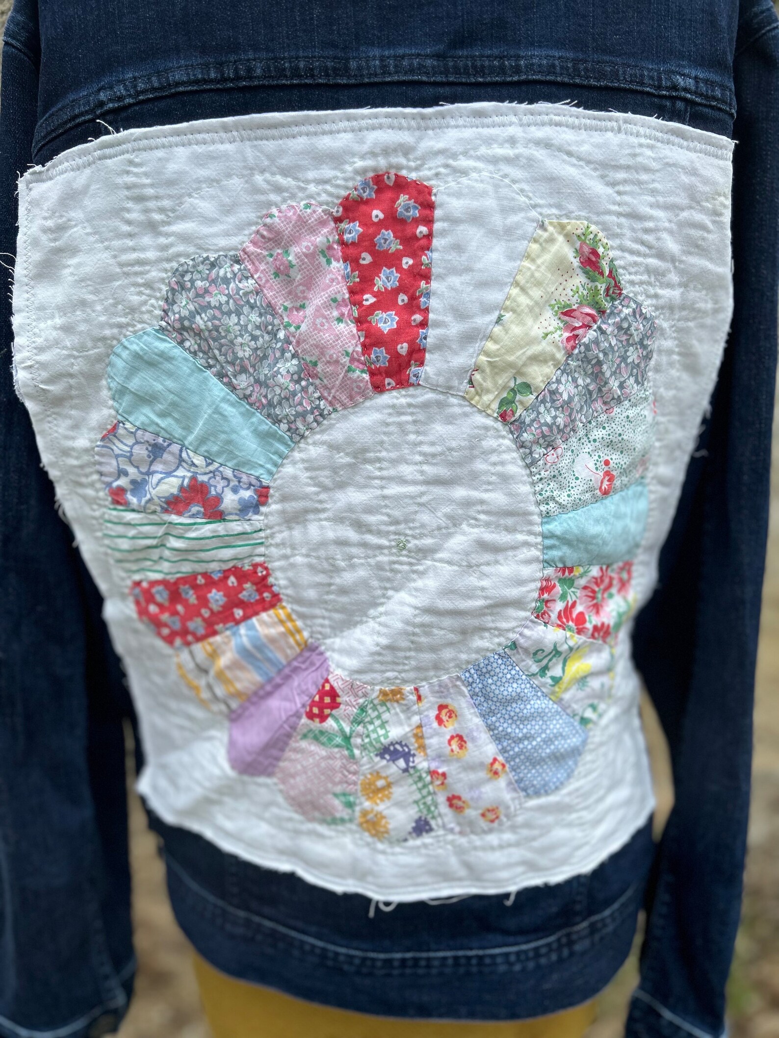Womens Denim Jacket Upcycled With Vintage Quilt Block - Etsy