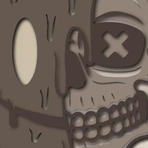 Smile Skull Multilayer SVG: 3D Mandala Cut File - Etsy
