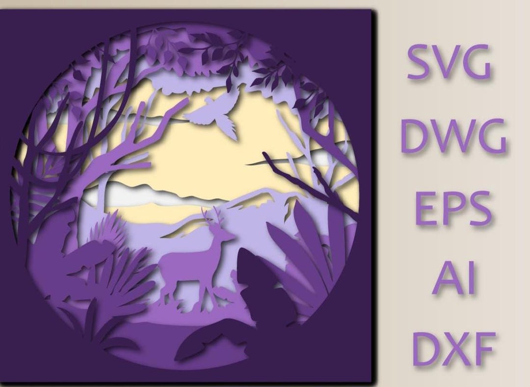 Deer Multilayer Svg/cut File/ 3D Layer/plywood Cutting/ Paper Cutting ...