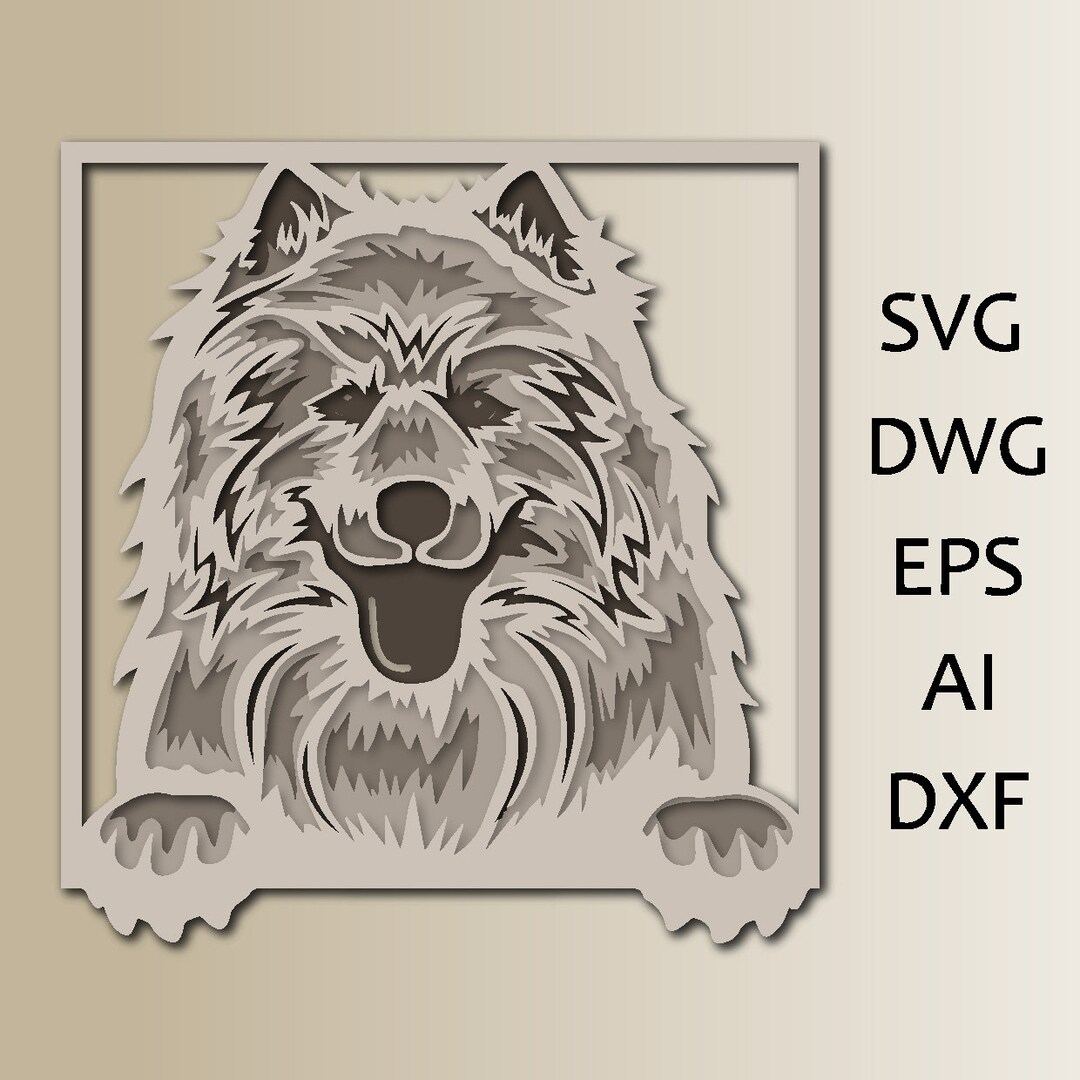 Samoyed Dog Multilayer SVG: 3D Mandala Cut File (digital Download ...