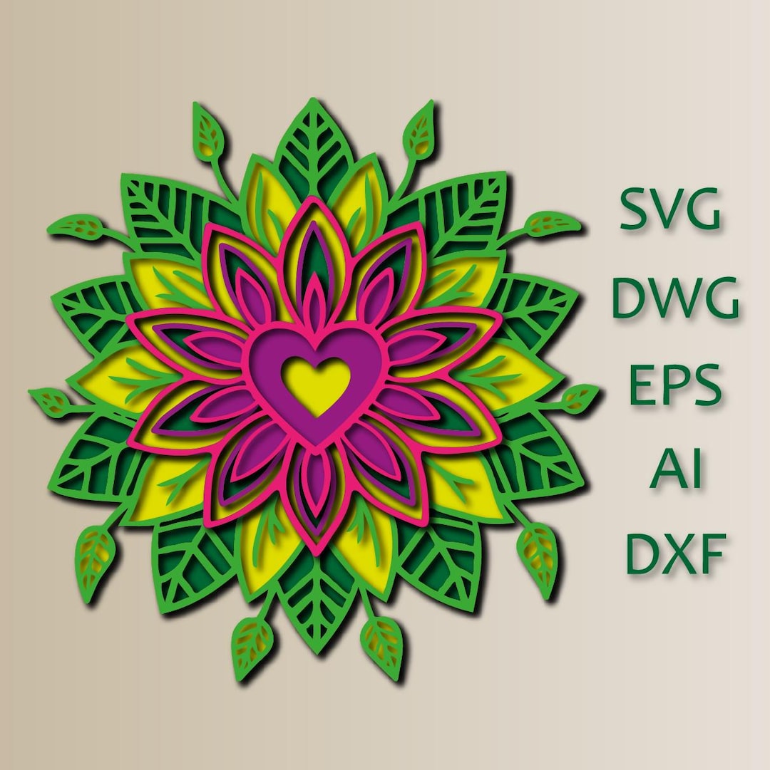 Heart Multilayer Svg/cut File/cnc/digital Files/laser Cut/multilayer 3D ...