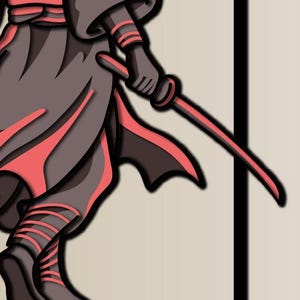 Samurai Multilayer SVG. Laser Cut File. Layer Construction. Plywood ...
