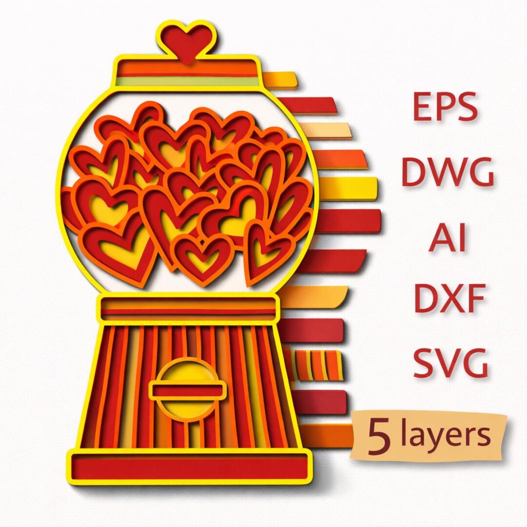 Automat Candy Multilayer Mandala SVG, Laser Cut File (digital Download ...