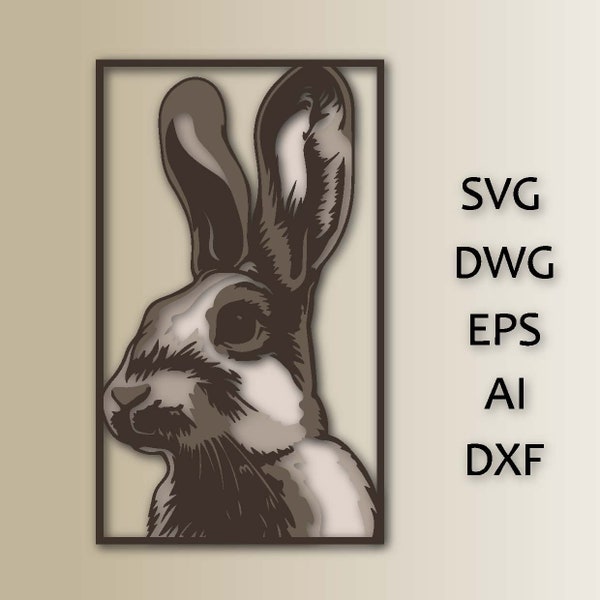 Rabbit Svg File - Etsy