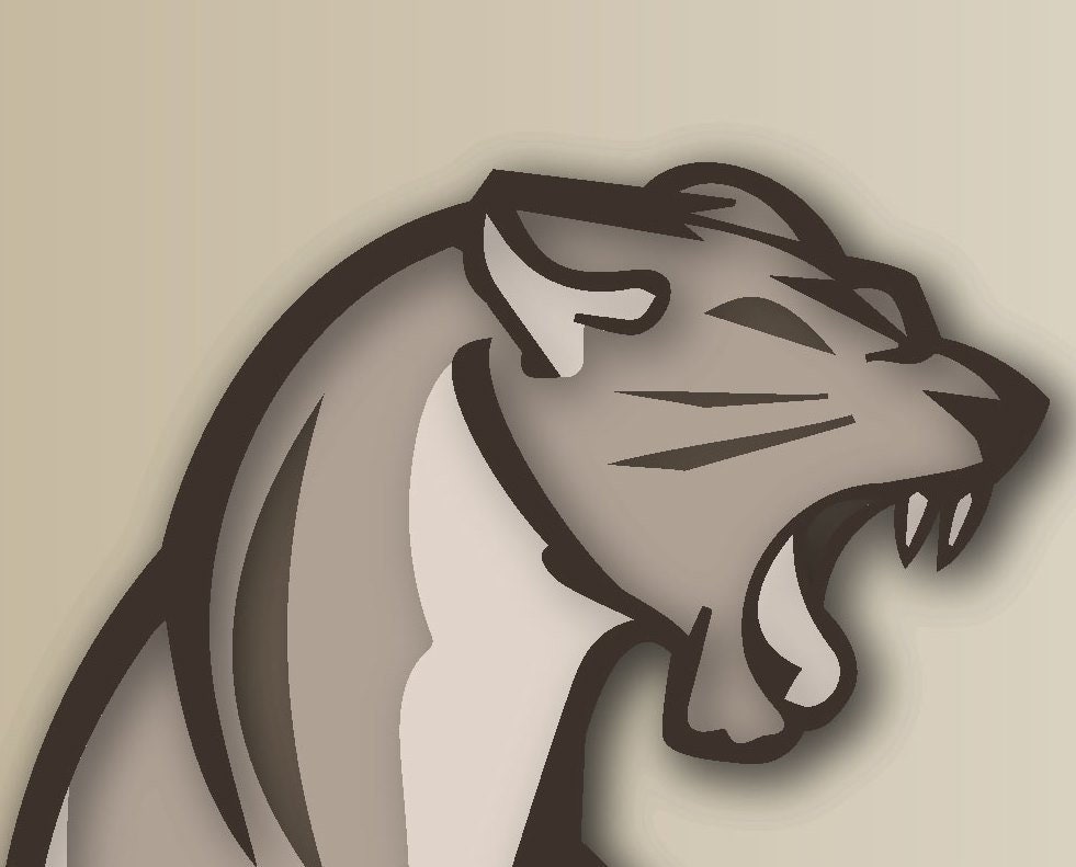 Panther Multilayer Svg/panther Cut File/ 3D Layer/plywood Cutting ...