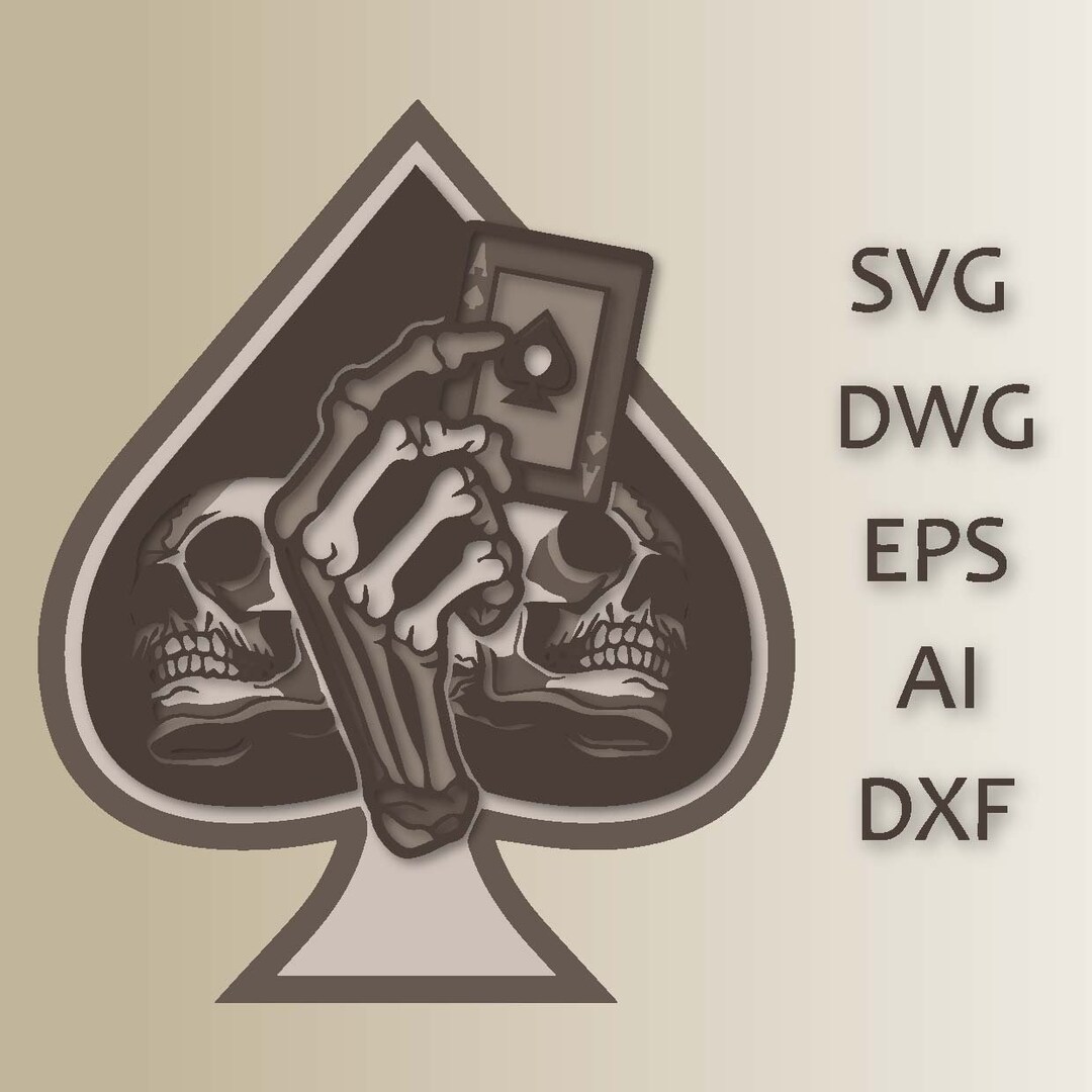 Spades Multilayer Svg/butterfly Cut File/ 3D Layer/plywood Cutting ...