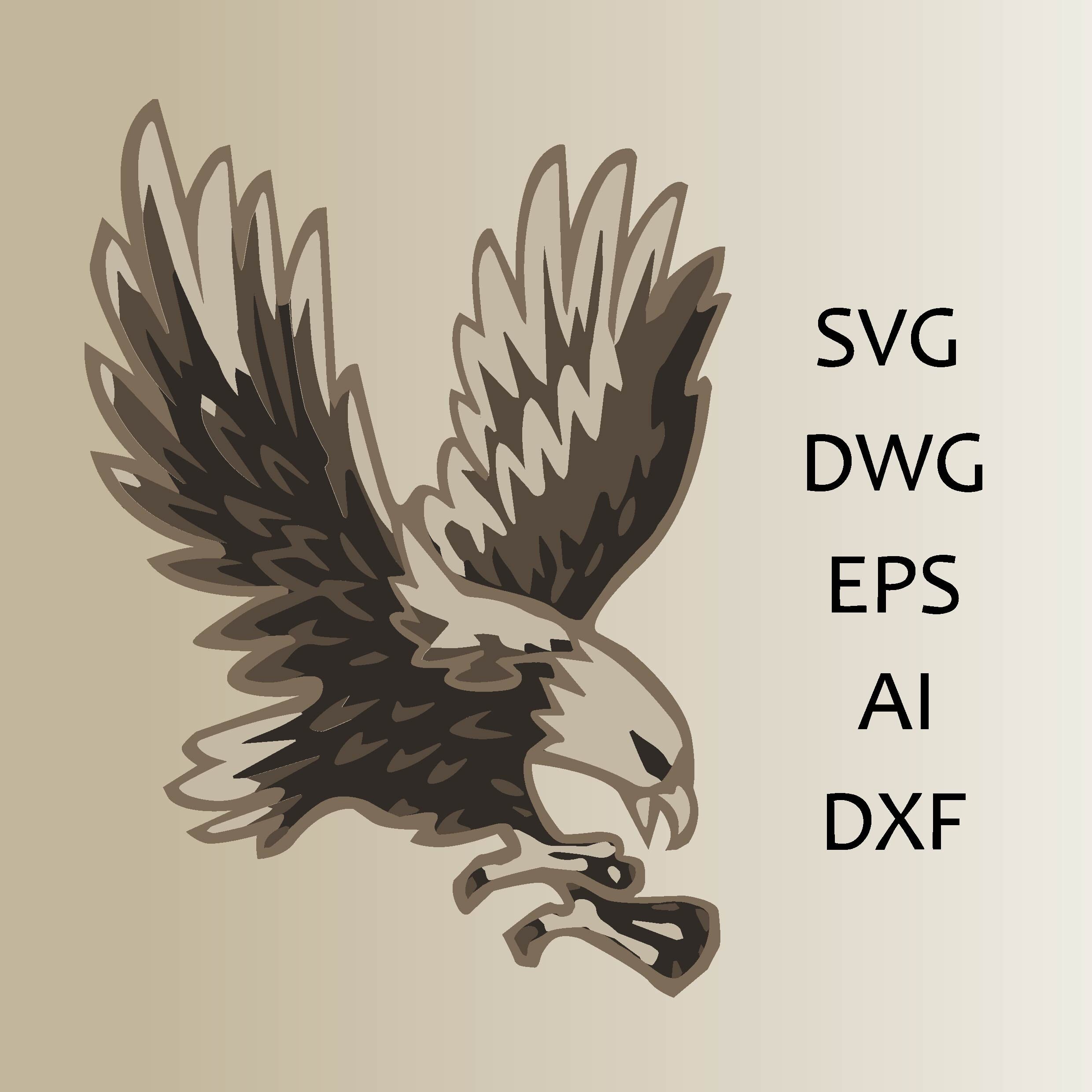 Eagle Svg/eagle Cut File/cnc/digital Files/laser Cut/multilayer 3D ...