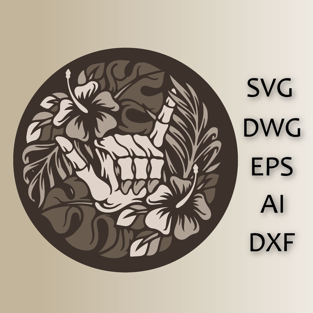 Shaka Svg/shaka Cut File/cnc/digital Files/laser Cut/multilayer 3D ...