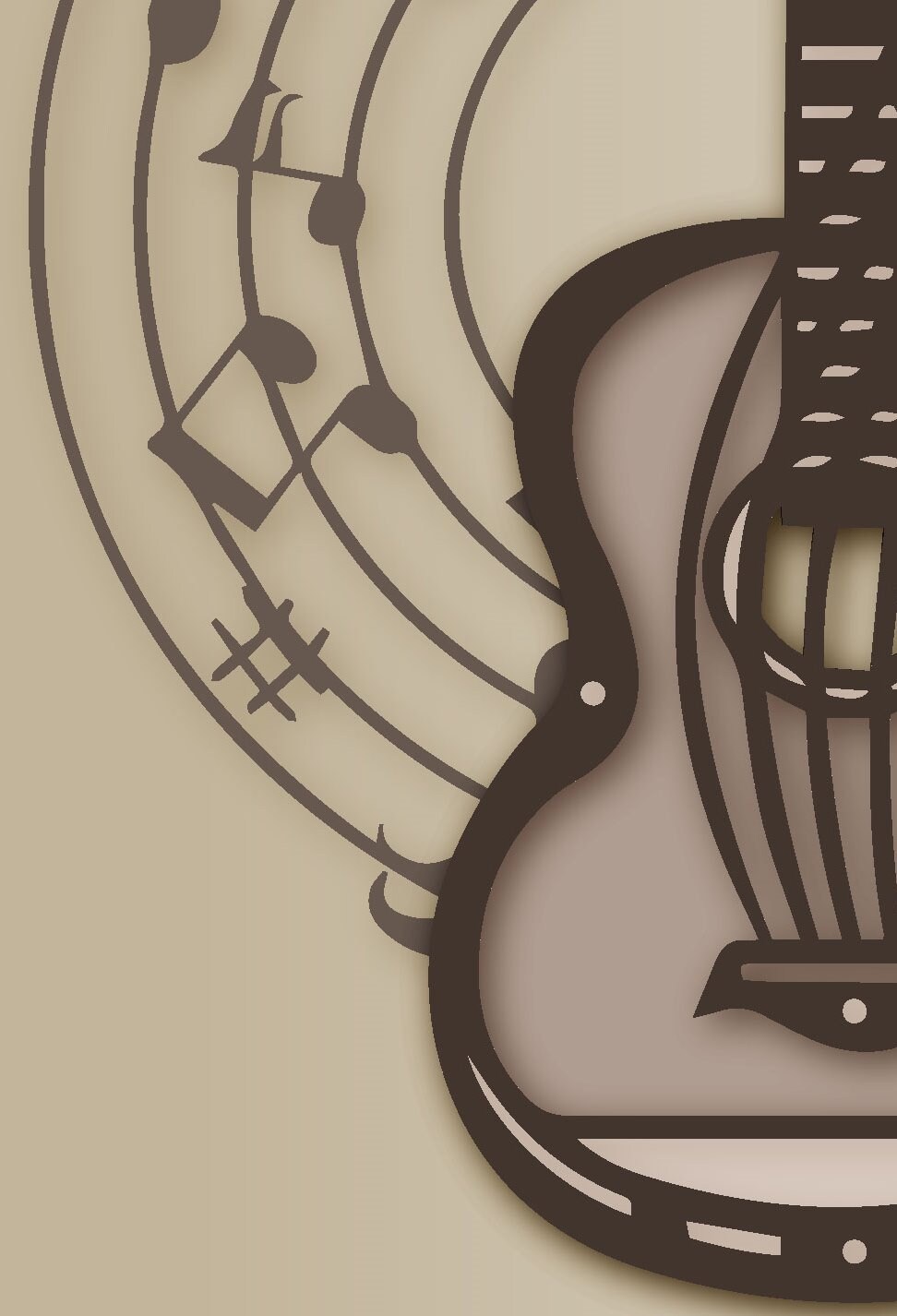 Guitar Svg/guitar Cut File/cnc/digital Files/laser Cut/multilayer 3D ...