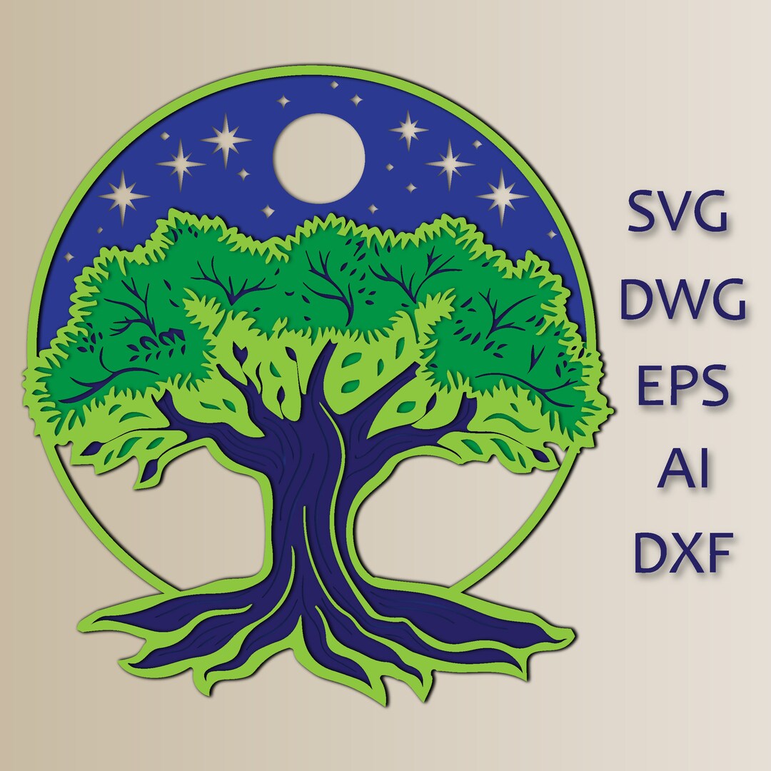 Tree Multilayer Svg/cut File/ 3D Layer/ Plywood Cutting/ Paper Cutting ...