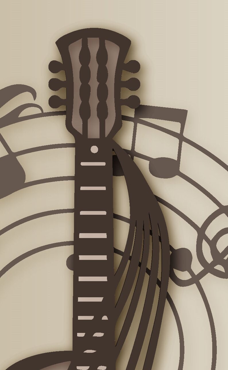 Guitar Svg/guitar Cut File/cnc/digital Files/laser Cut/multilayer 3D ...