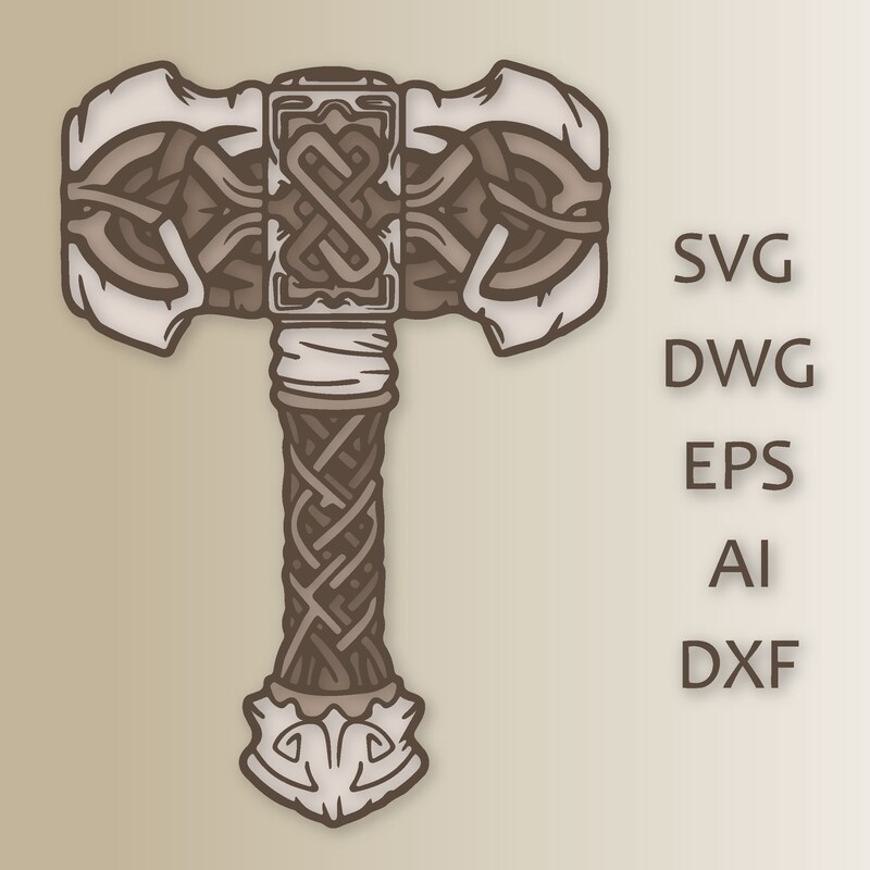 Mjolnir Svg - Etsy
