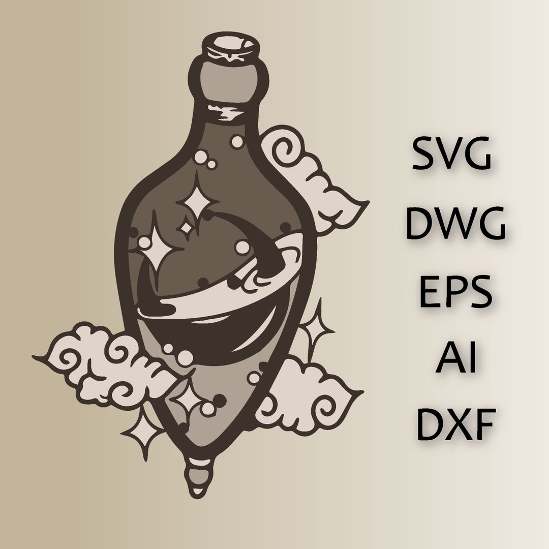 Bottle Svg/bottle Cut File/cnc/digital Files/laser Cut/multilayer 3D ...