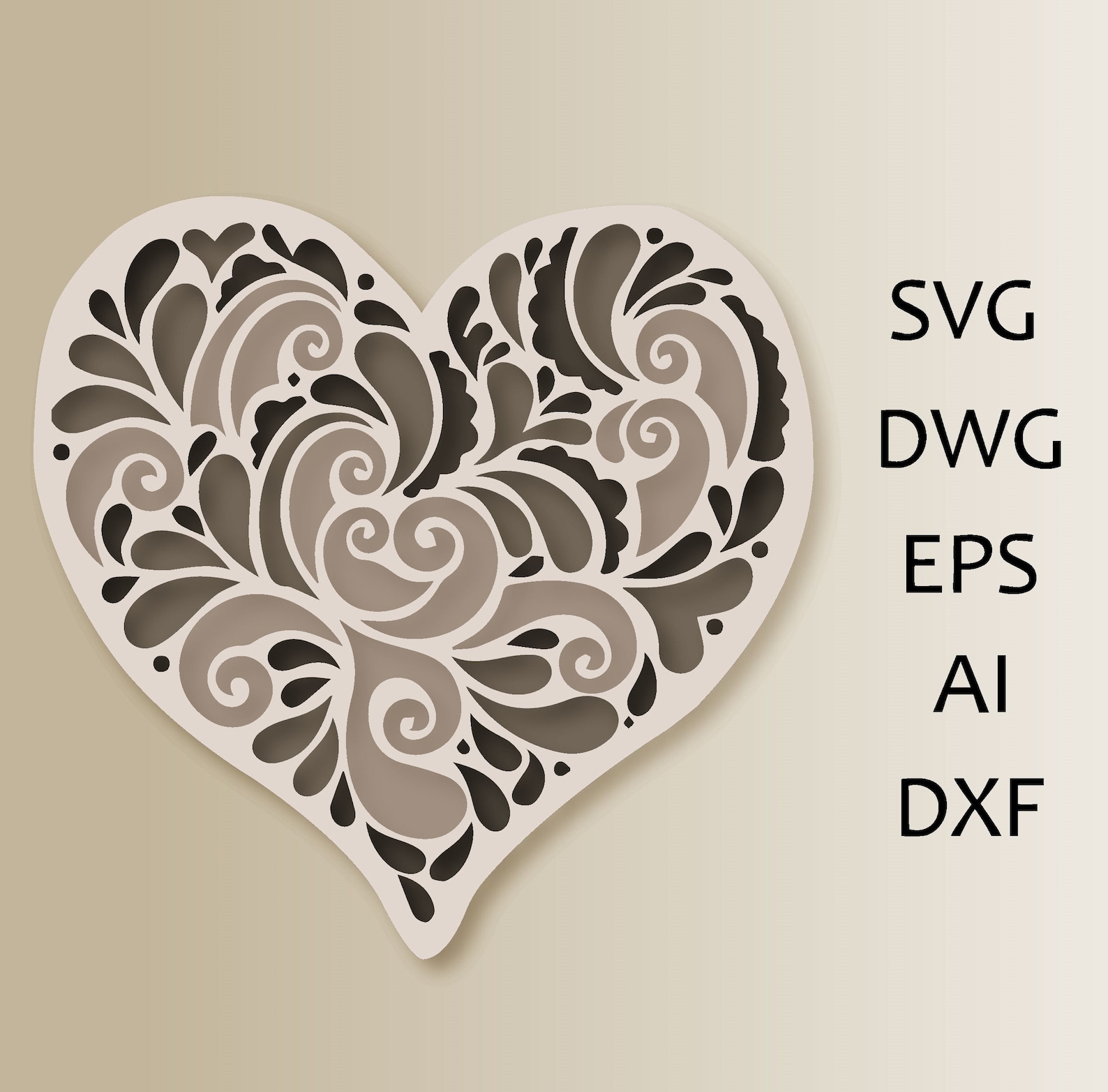 Heart Multilayer Svg/heart Cut File/ 3D Layer/plywood Cutting/ Paper ...