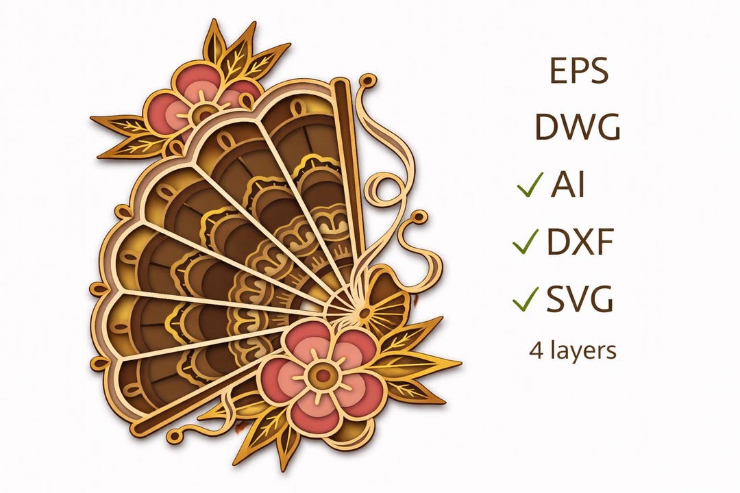 3D Mandala Fan SVG, CNC Laser Cut File (digital Download) - Etsy