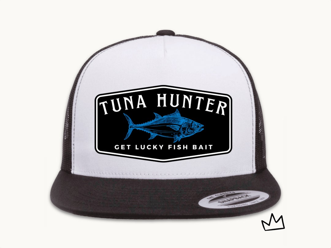 Tuna Hunter Trucker Hat Get Luck Fish Bait Retro Trucker Cap Snapback ...