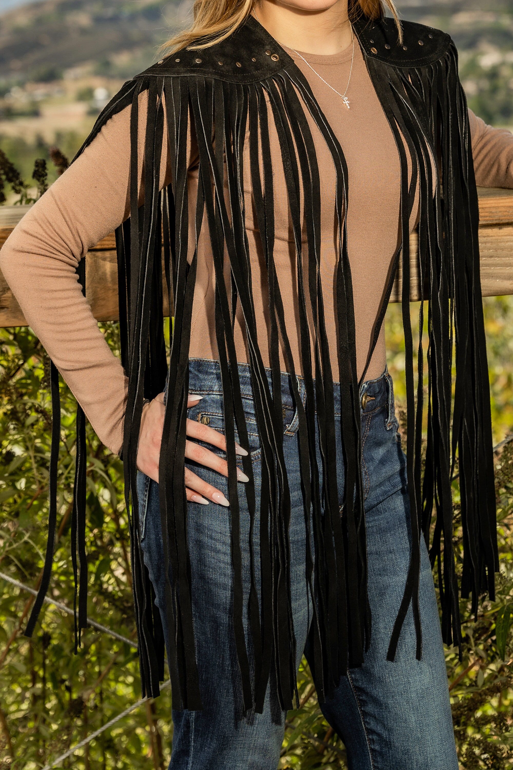 Handmade Suede Fringe Vest: Western Boho Festival Fashion - Etsy