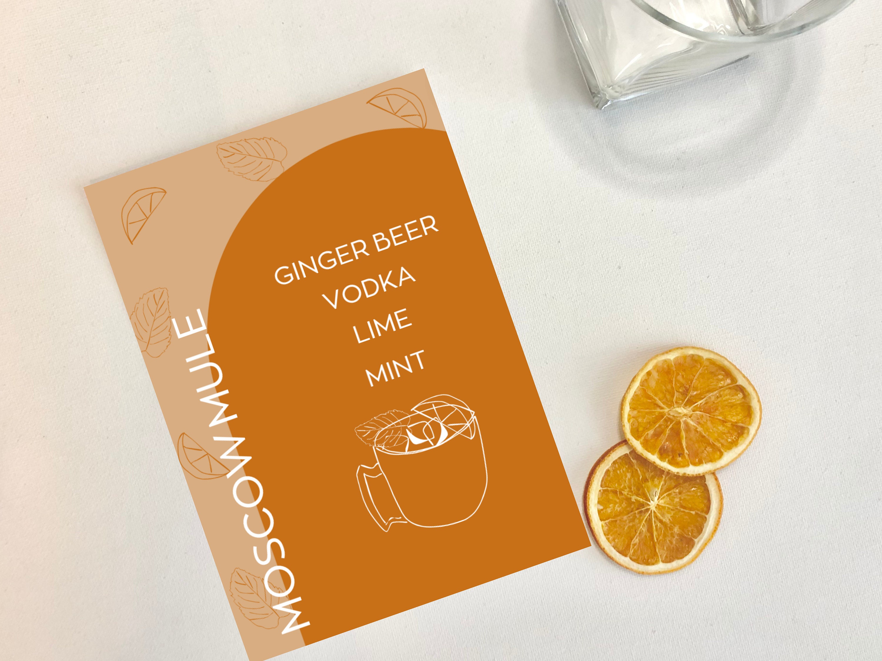 Moscow Mule Bar Sign With Hand-drawn Details, Editable Event and ...