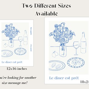 Le Diner Poster, Dinner Poster Template, Printable Drinks and Food ...