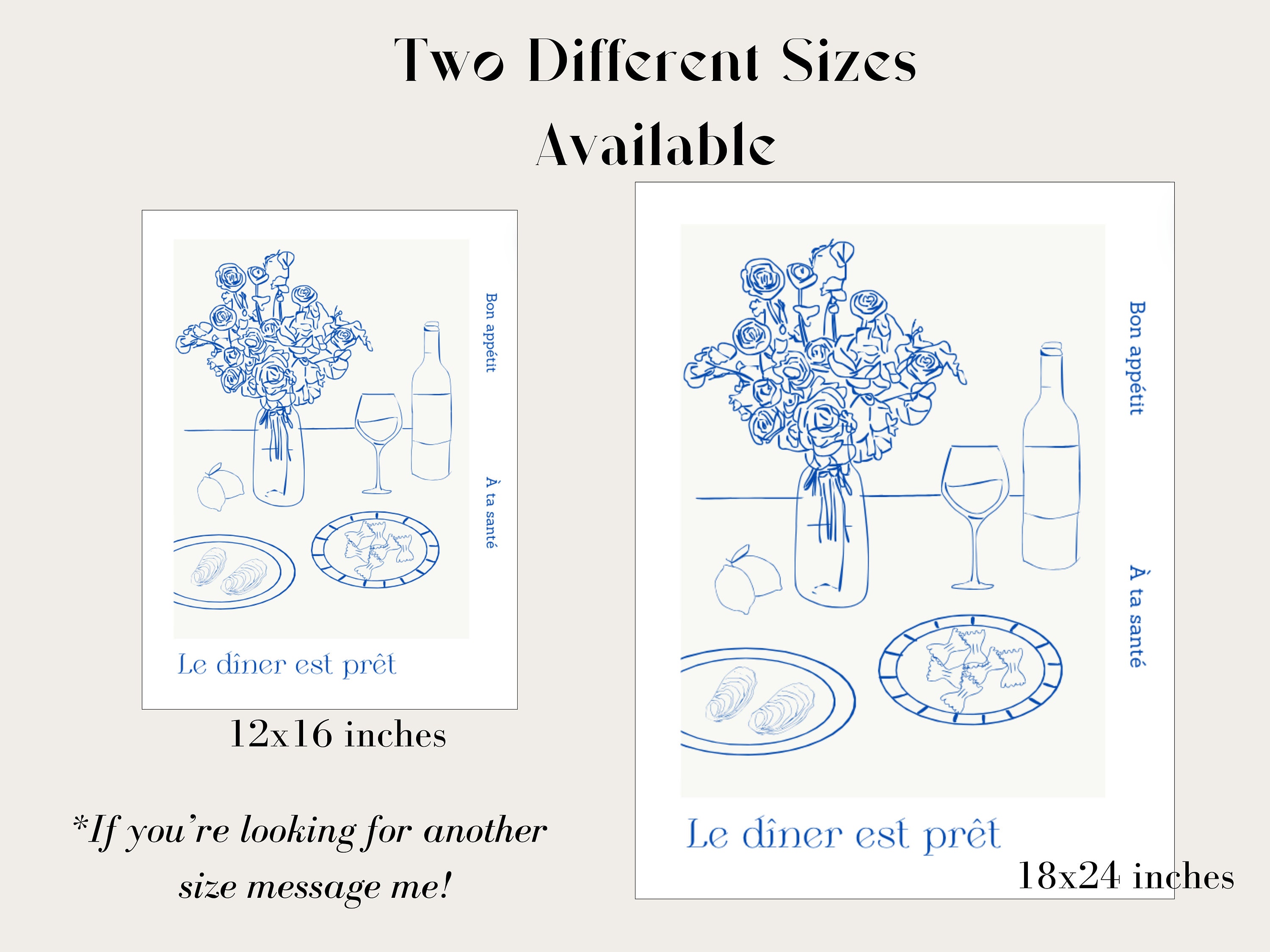 Le Diner Poster, Dinner Poster Template, Printable Drinks and Food ...