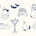 Hand Drawn Fall Doodles, Halloween Illustrations, Ghost Drawings Clip ...