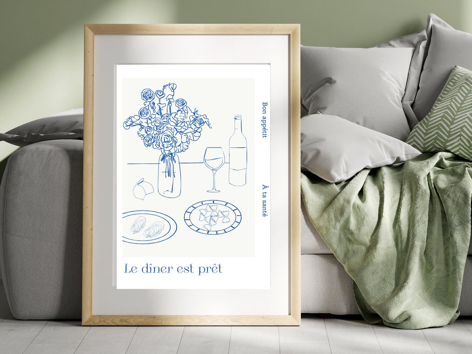 Le Diner Poster, Dinner Poster Template, Printable Drinks and Food ...