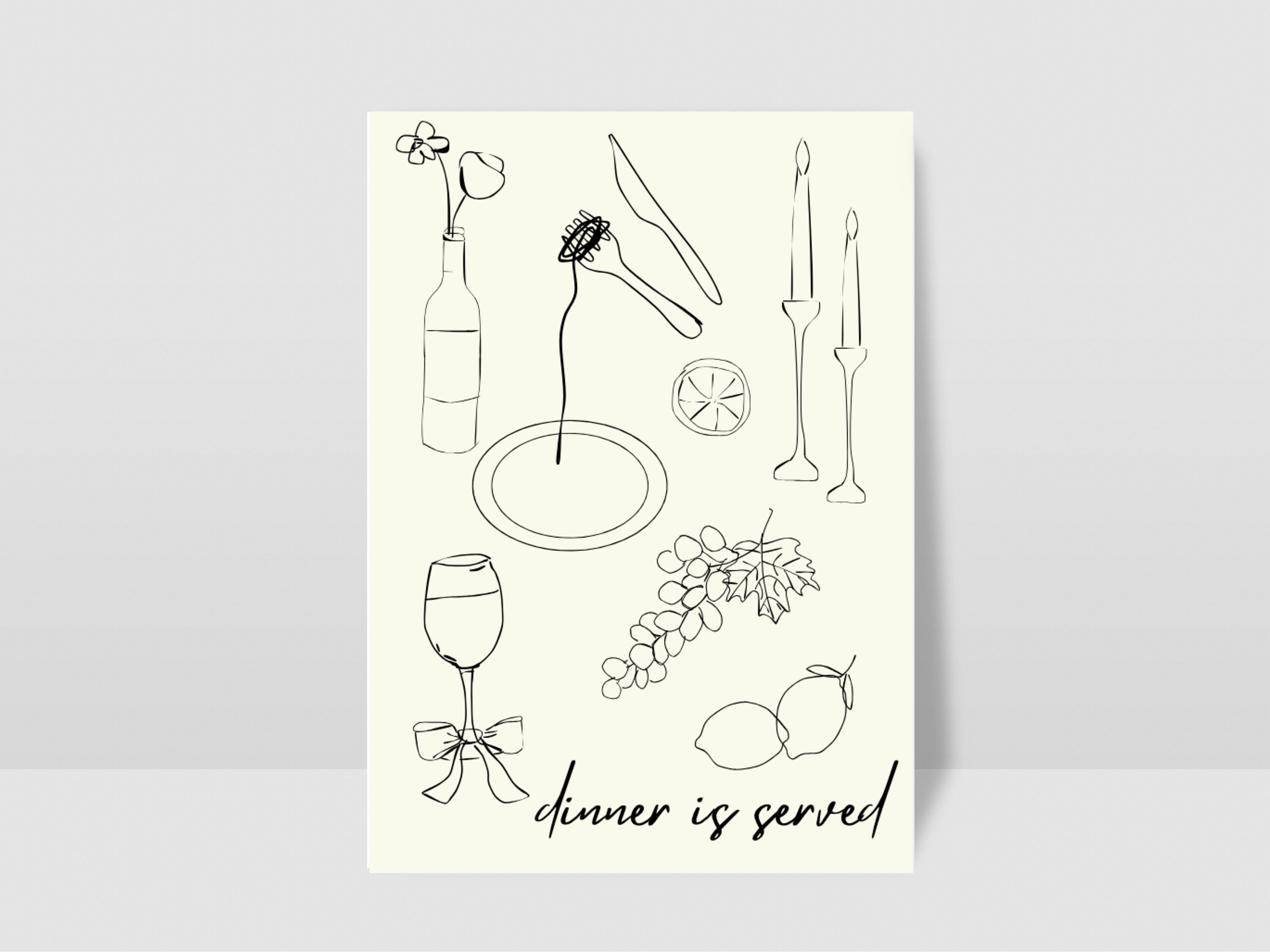 Dinner Table Spread Wedding Dinner Menu, Editable Wedding Templates ...