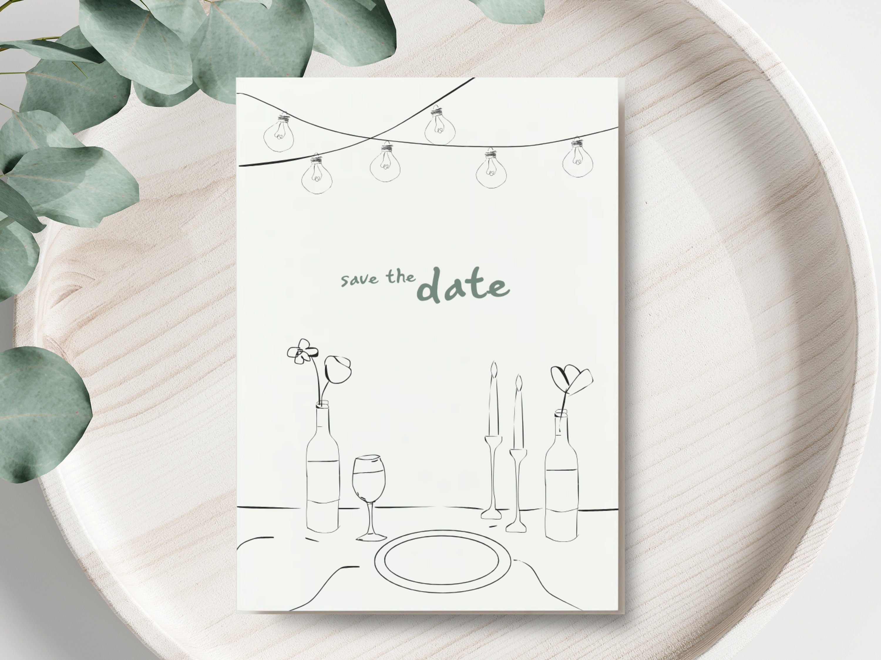 Hand-drawn Wedding Save the Date, Editable Wedding Templates ...