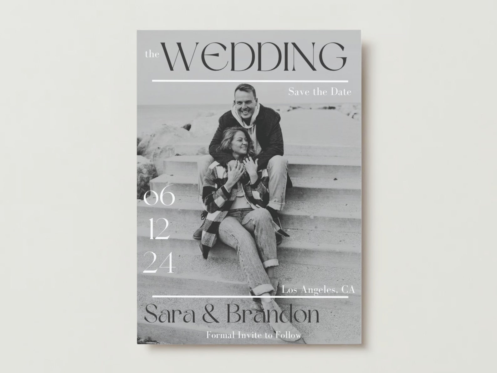 Magazine Cover Save the Date Template, Photo Save the Date ...