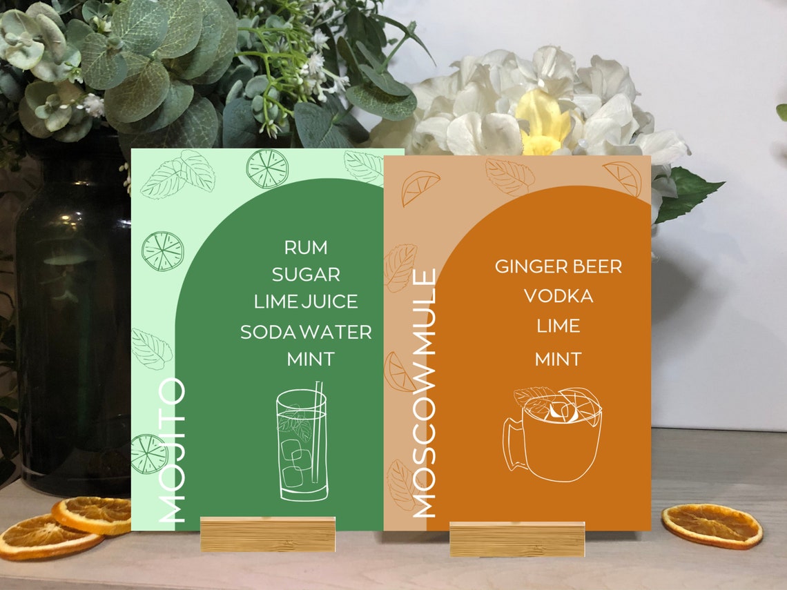 Moscow Mule Bar Sign With Hand-drawn Details, Editable Event and ...