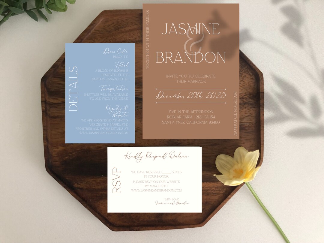Simple and Formal Wedding Invitation Suite, Editable Wedding Templates ...