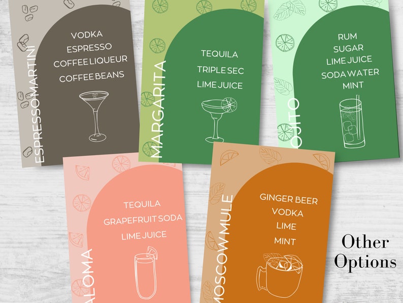 Green Mojito Bar Sign With Hand-drawn Details, Editable Event and ...