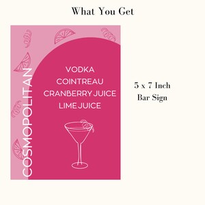 Cosmopolitan Sign With Hand-drawn Details, Editable Event and Wedding ...