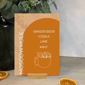Moscow Mule Bar Sign With Hand-drawn Details, Editable Event and ...