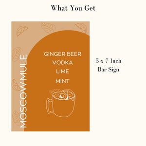Moscow Mule Bar Sign With Hand-drawn Details, Editable Event and ...