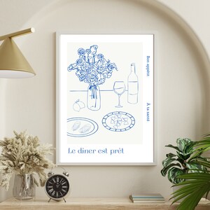 Le Diner Poster, Dinner Poster Template, Printable Drinks and Food ...