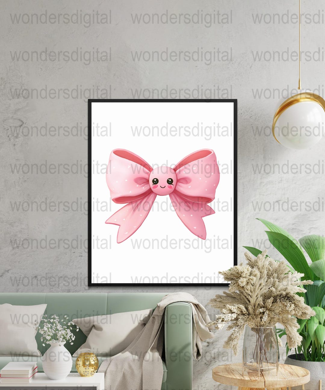 Cute Pink Bow Clipart, Kawaii Bow Image, Digital Bow Download, Girl Bow ...