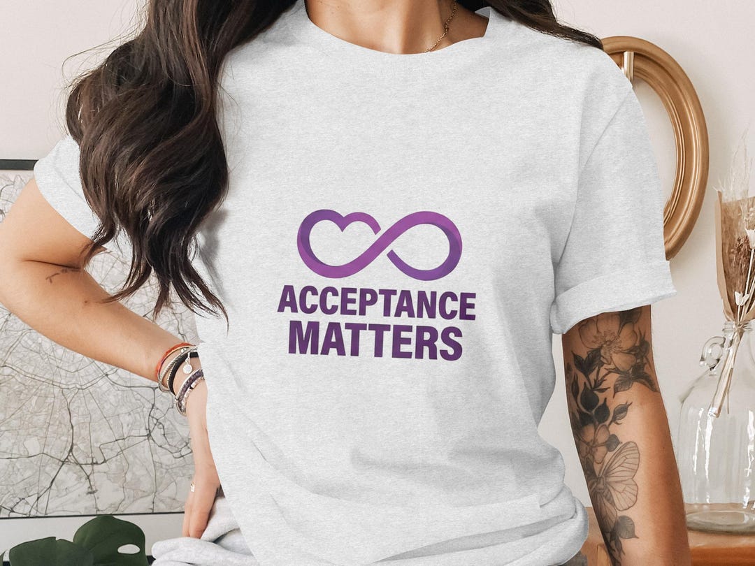 Acceptance Matters Digital Print, Heart Infinity Symbol, Positive ...
