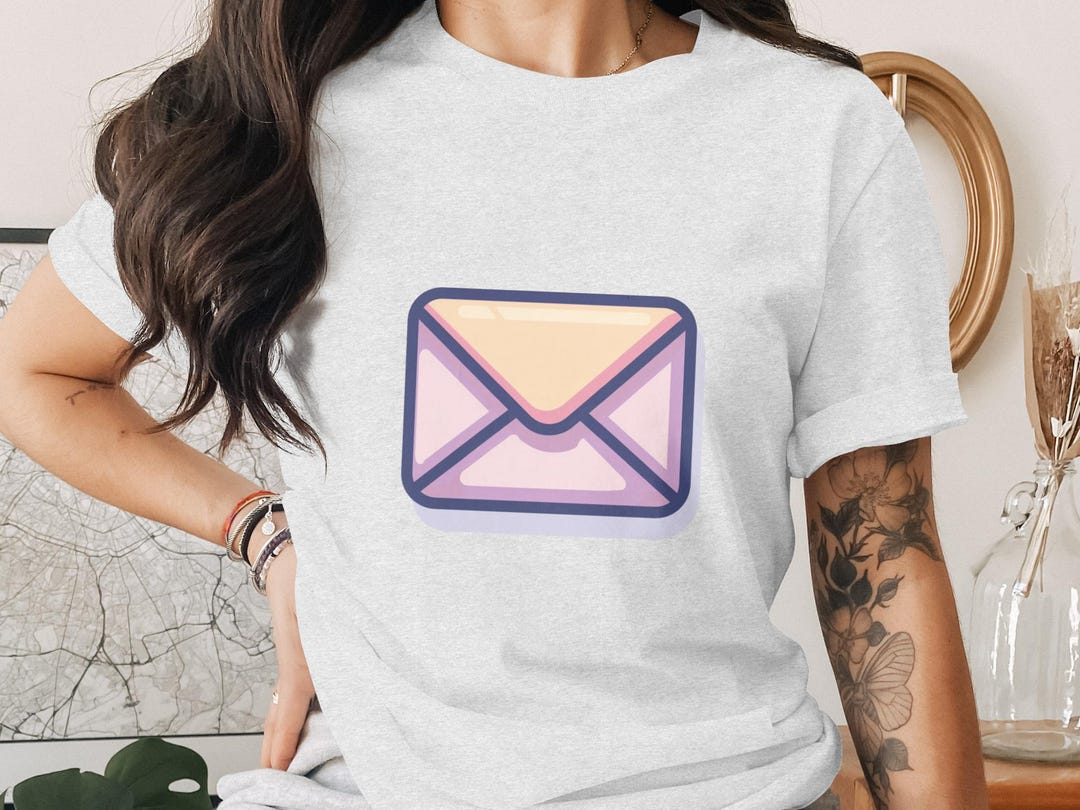 Cute Email Digital Art, Pink Envelope Graphic, Modern Mail Clipart ...