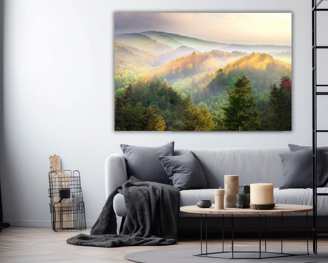 Printable Mountain Veiw Art, Modern Wallpaper, Mountain View Wall Art ...
