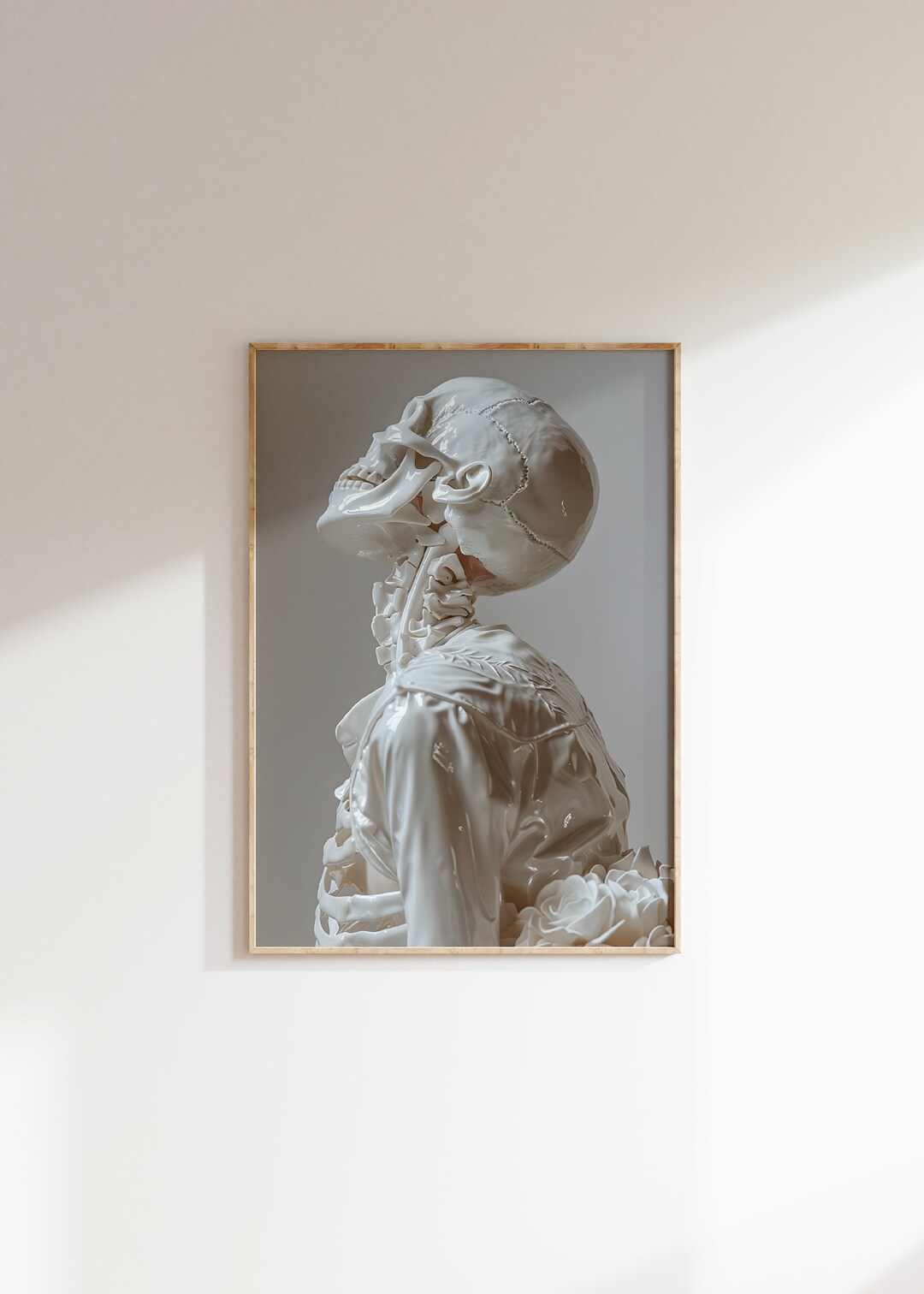 Elegant Ceramic Skeleton Giclée Print: Modern Vanitas Art - Etsy
