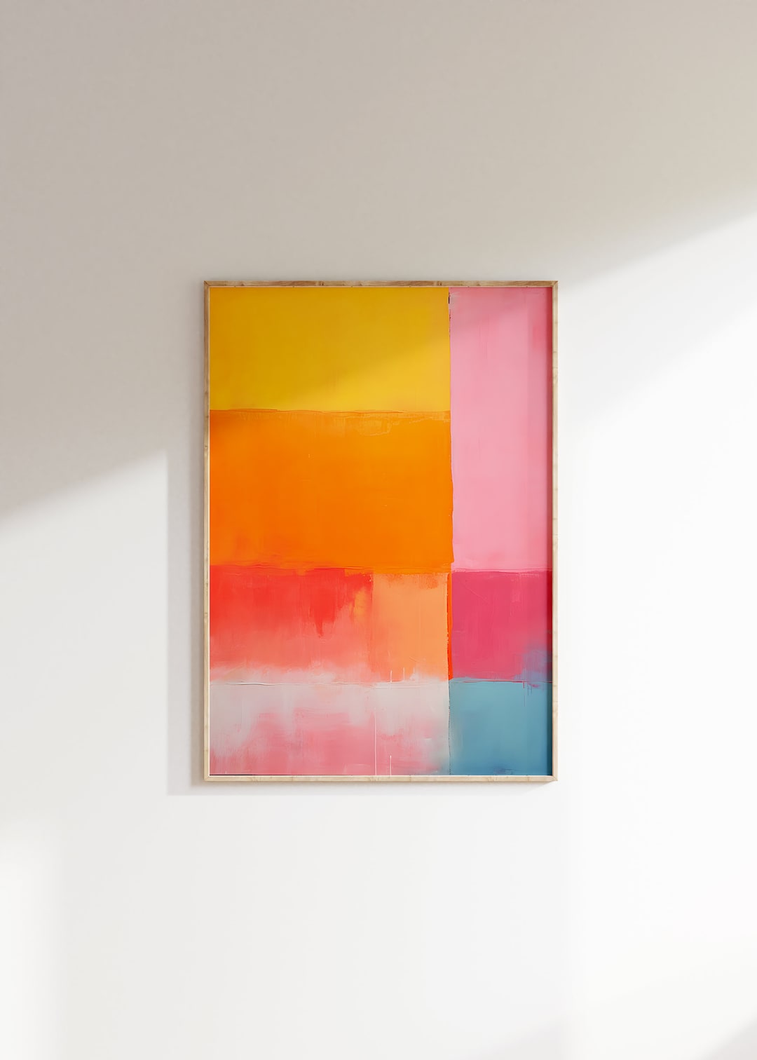 Contemporary Color Block Art Print - Abstract Minimalist Painting ...