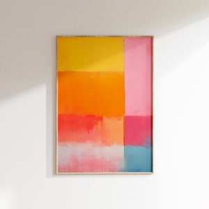 Contemporary Color Block Art Print Abstract Minimalist Painting, Modern ...