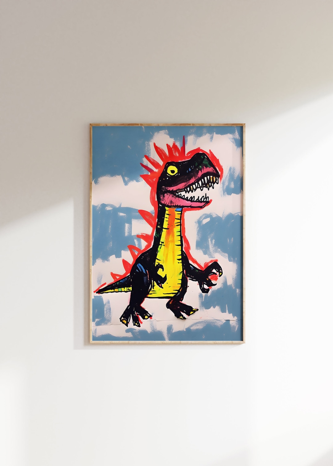 Basquiat Dinosaur Art Print: Modern Urban Home Decor - Etsy