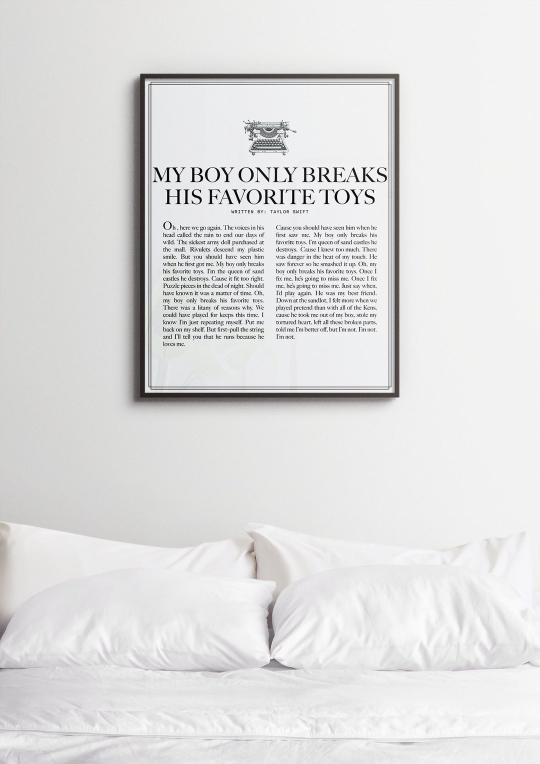My Boy Only Breaks His Favorite Toys Digital Print | the Tortured Poets ...