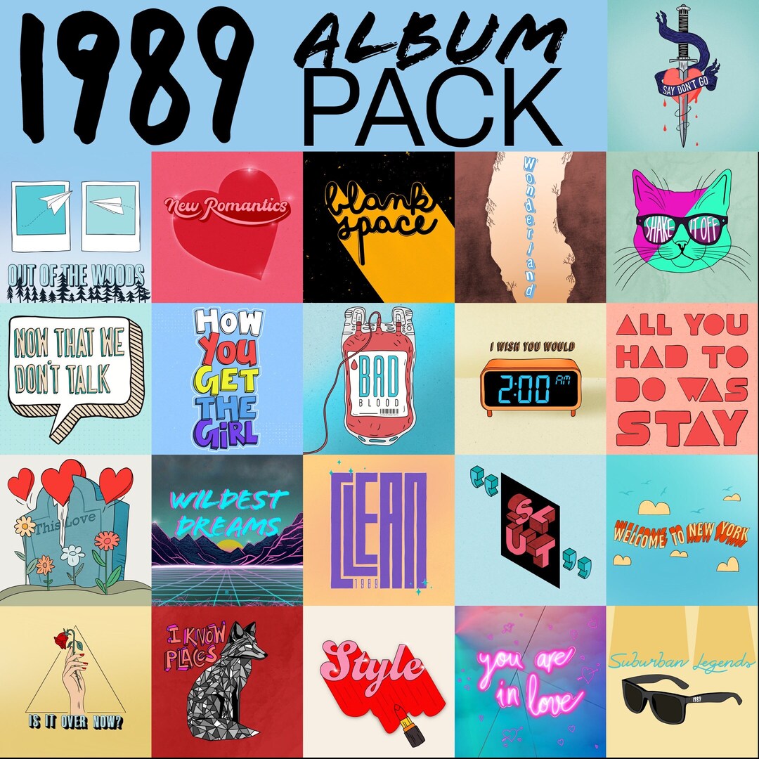 COMPLETE SET of 1989 Vinyl Stickers - Etsy