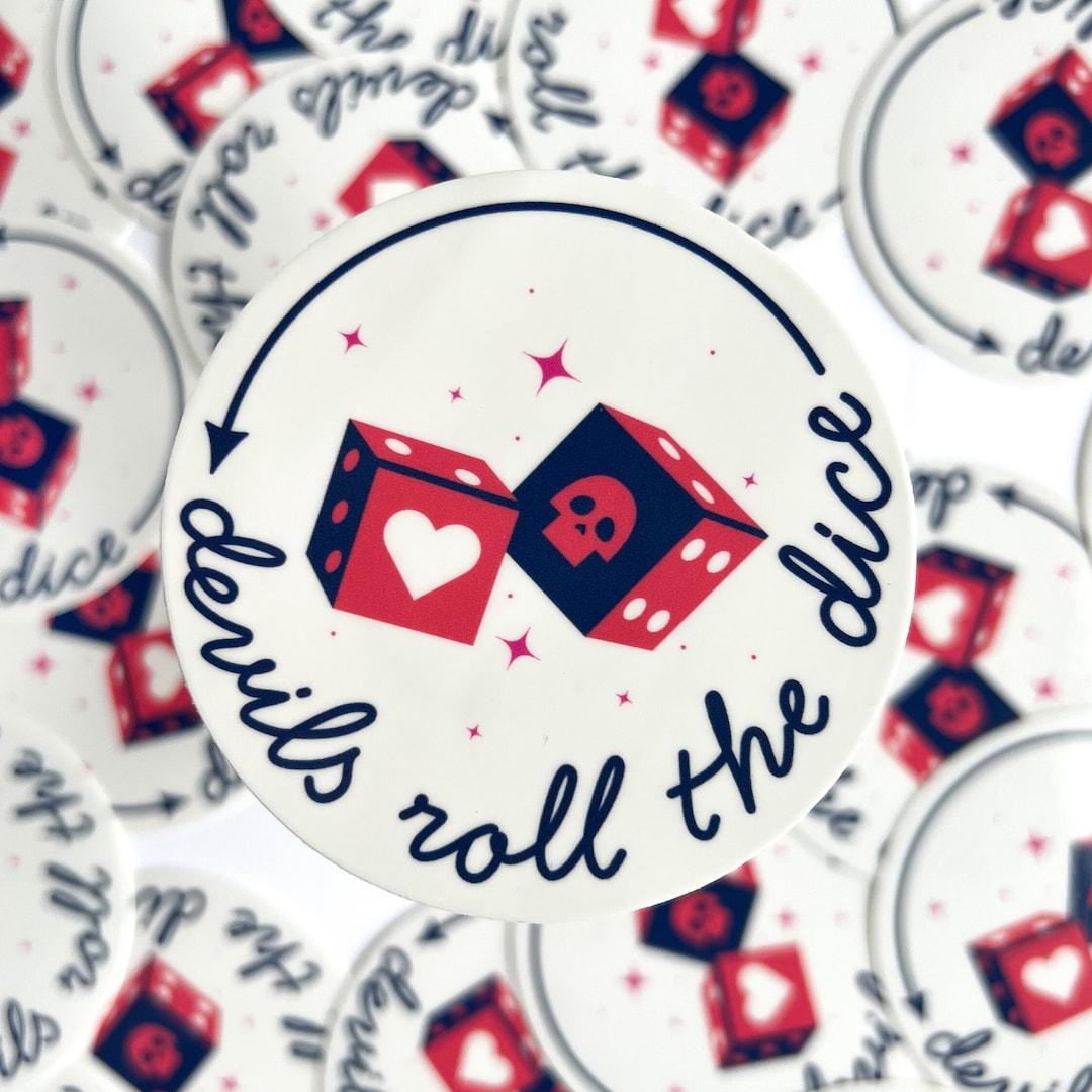 Devils Roll the Dice Logo Sticker - Round - Etsy